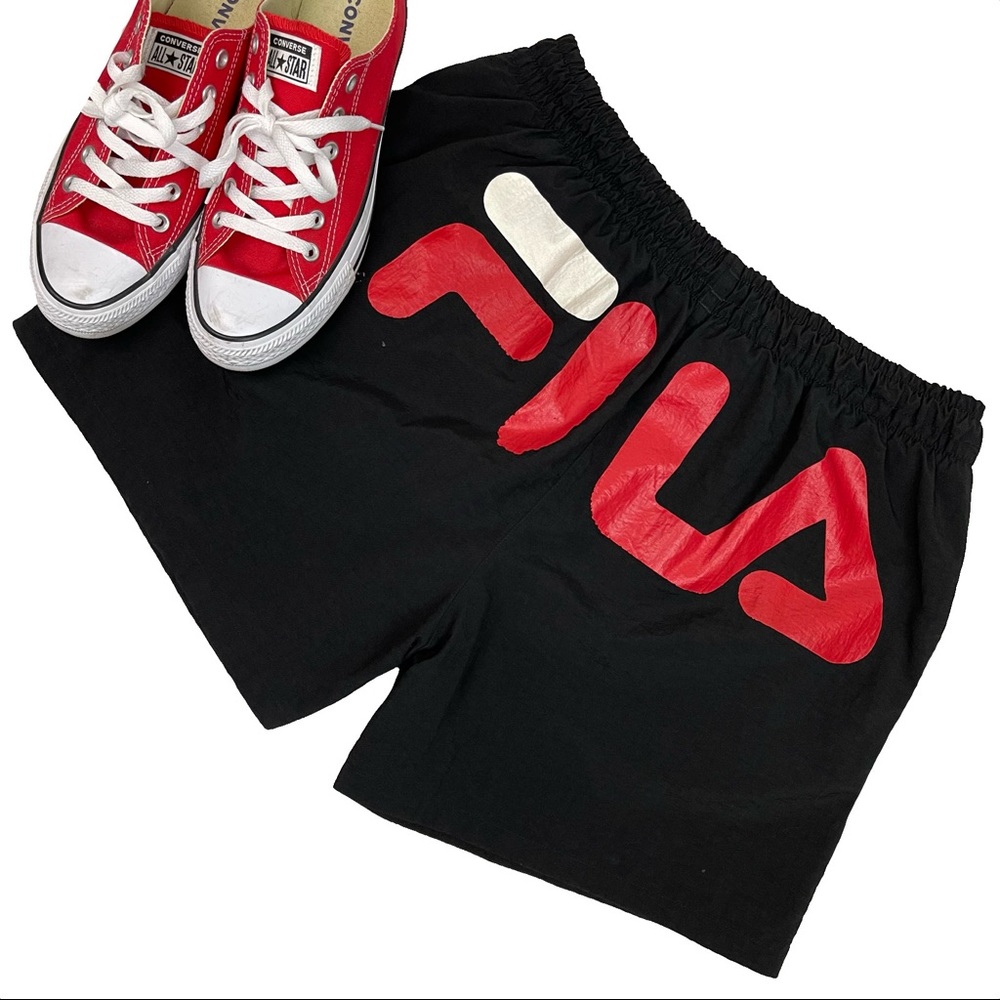 Rare Vintage Fila Swim Trunks/Shorts W/ Spellout Logo - Gem